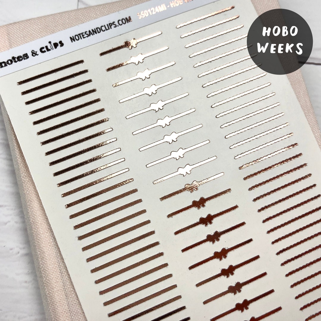 Hobonichi Weeks Divider Stickers Mini Dividers Horizontal - Etsy
