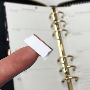 Blank Tab Stickers - White With Foil Trim - Etsy