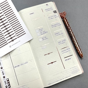 Hobonichi Weeks Divider Stickers, Mini Dividers, Horizontal Divider ...