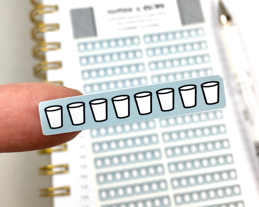 Water Stickers, Planner Stickers, Bullet Journal Stickers, Hydration ...
