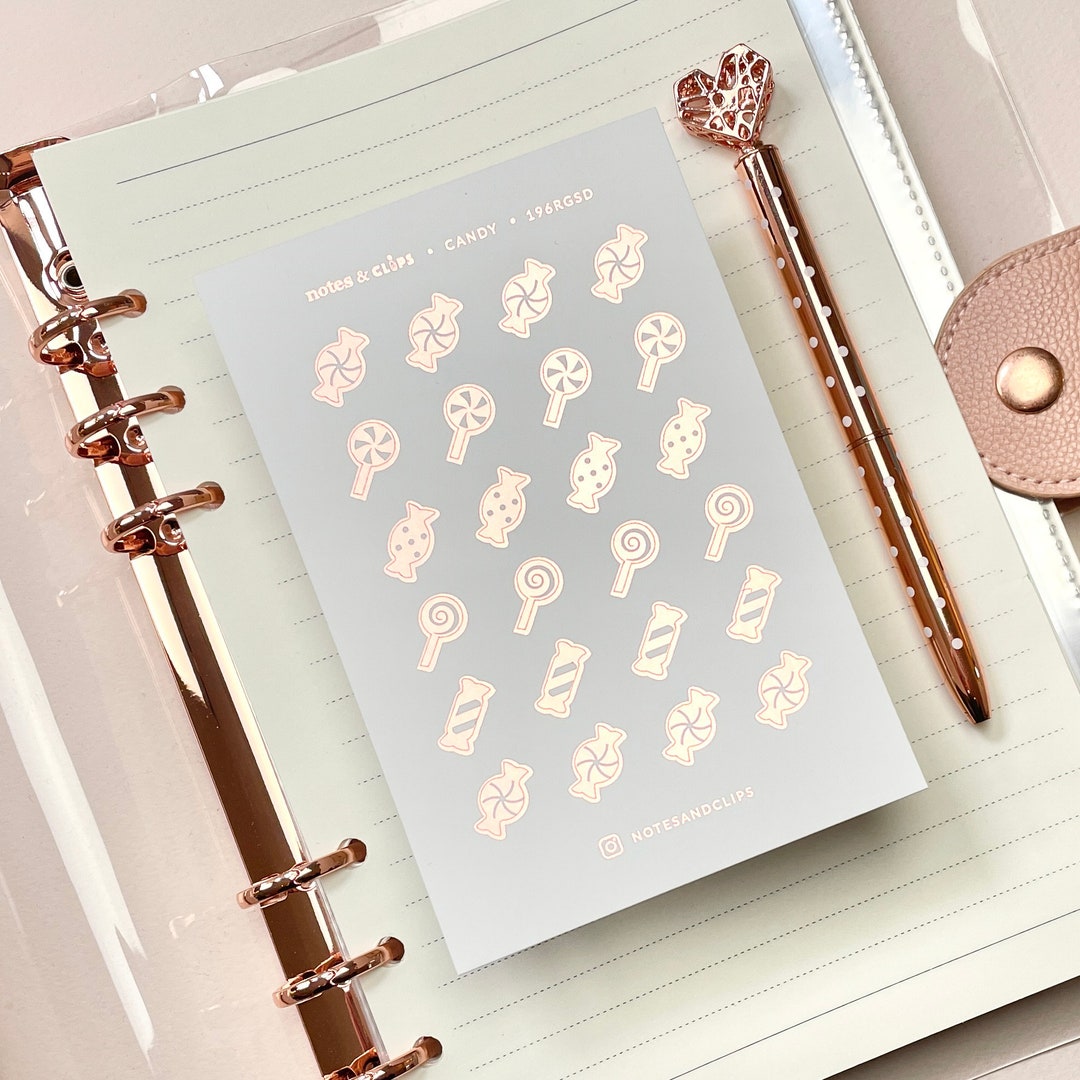 Foiled Candy Planner Stickers: Decorative Icon Stickers - Etsy