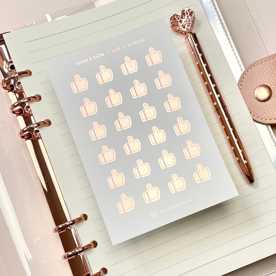 Thumbs up Stickers, Good Job Stickers, Planner Icon Stickers, Foiled ...