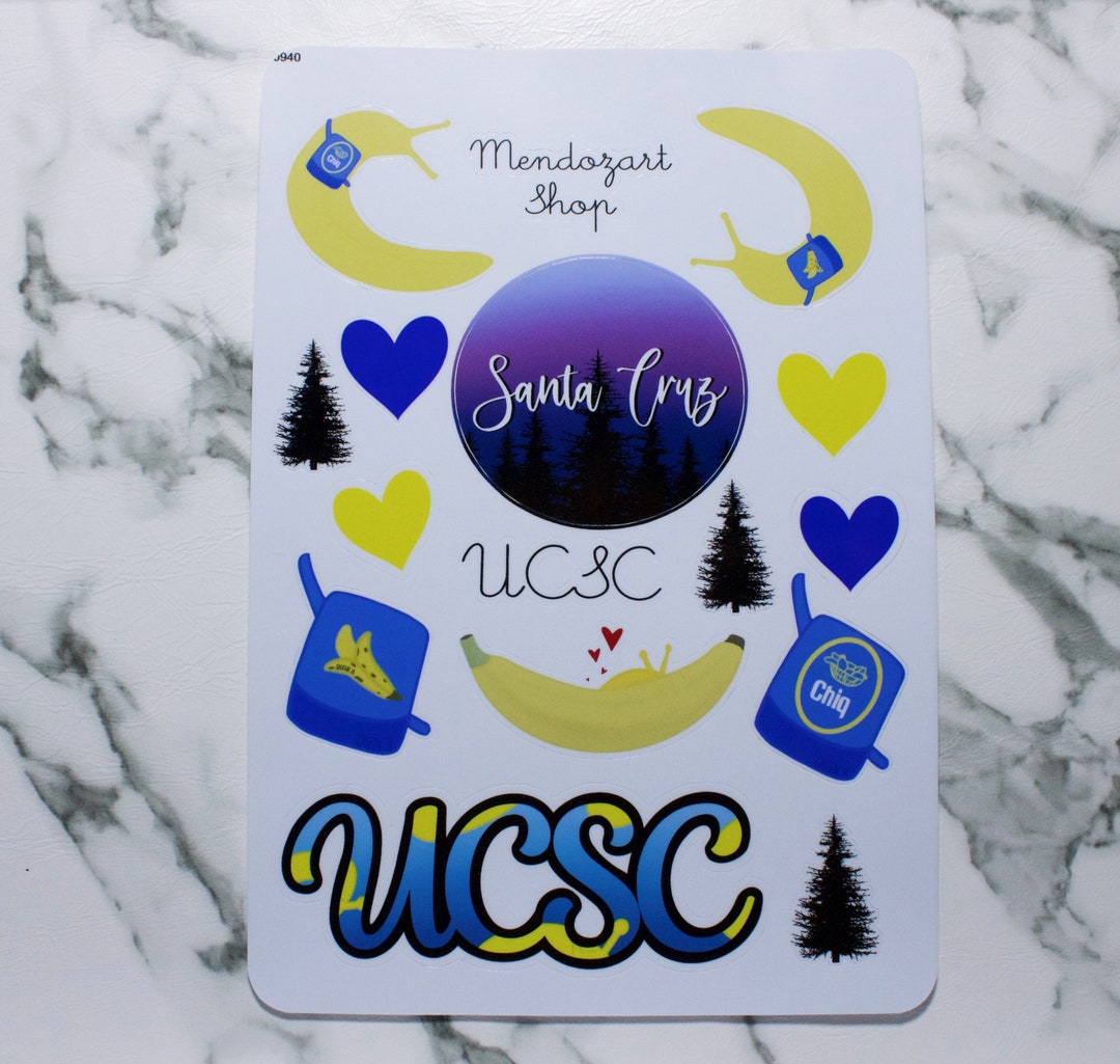UCSC Banana Slug Sticker Set | UCSC Colleges Stickers - Etsy