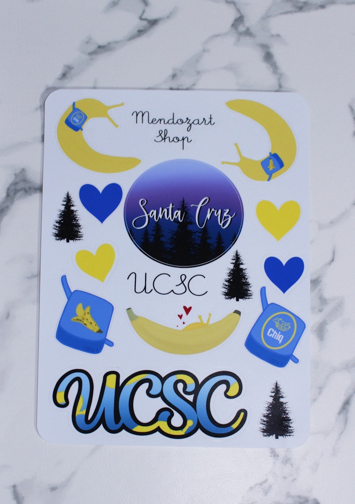 UCSC Banana Slug Sticker Set UCSC Colleges Stickers | Etsy