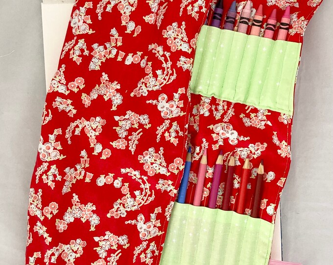 Colored Pencil Roll Pencil Holder Colored Pencil Case - Etsy