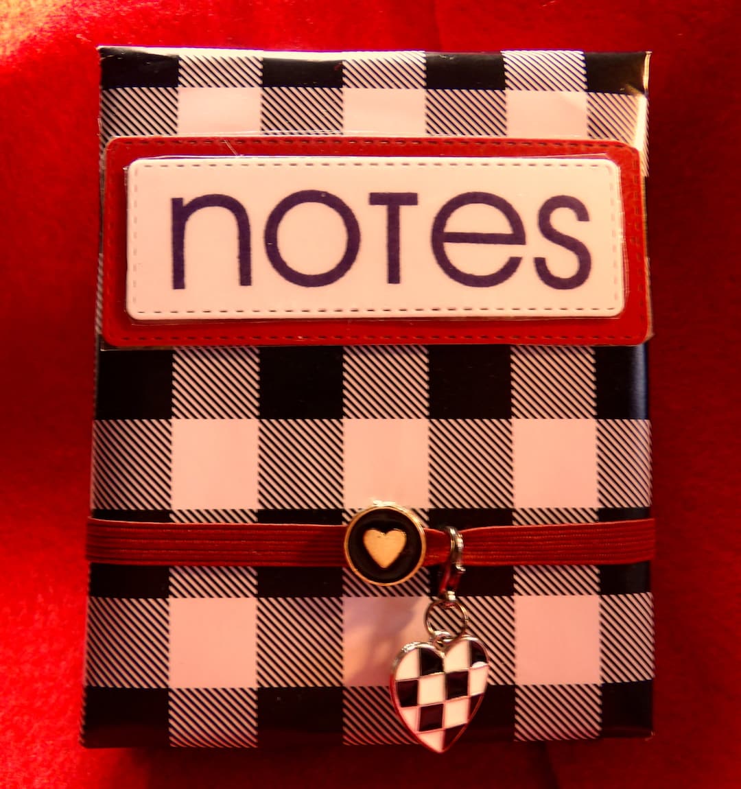 Black and White Check Purse Notes - Etsy