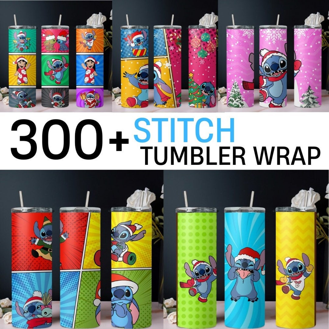 300+ Stitch Tumbler Wrap Designs Bundle, Cartoon Tumbler Design, Lilo ...