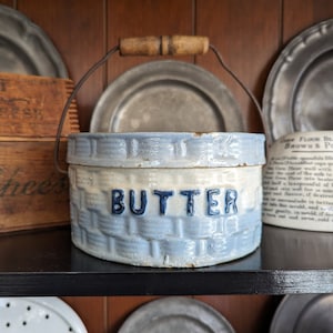 Antique 1800s Stoneware Butter Crock - Etsy