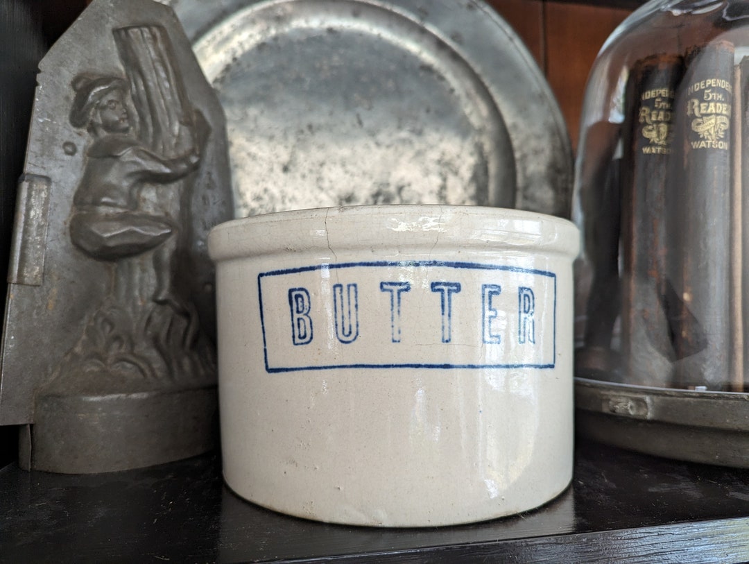 Antique Stoneware Butter Crock - Etsy