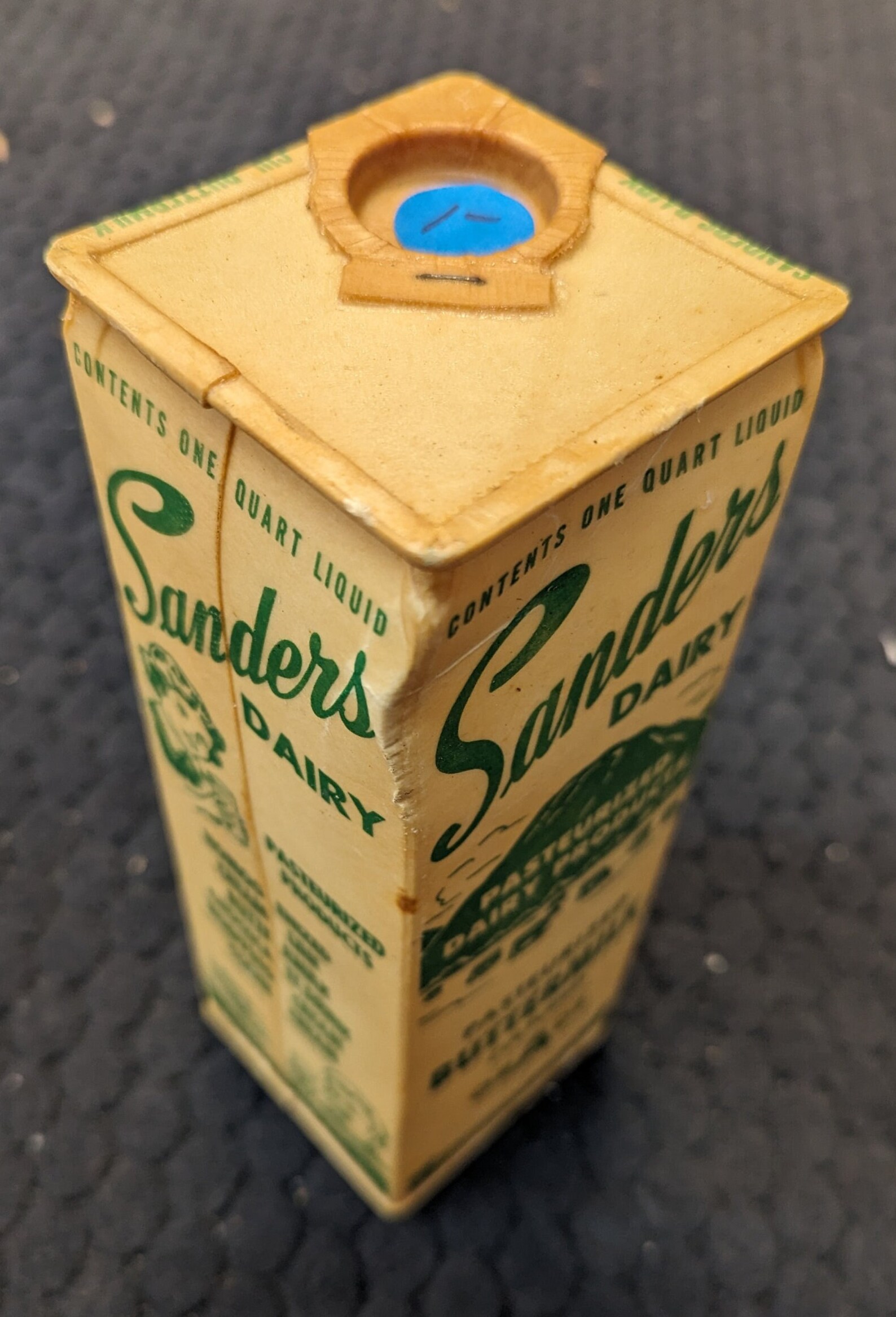 Vintage 1 Quart Sanders Dairy Buttermilk Waxed Carton - Etsy