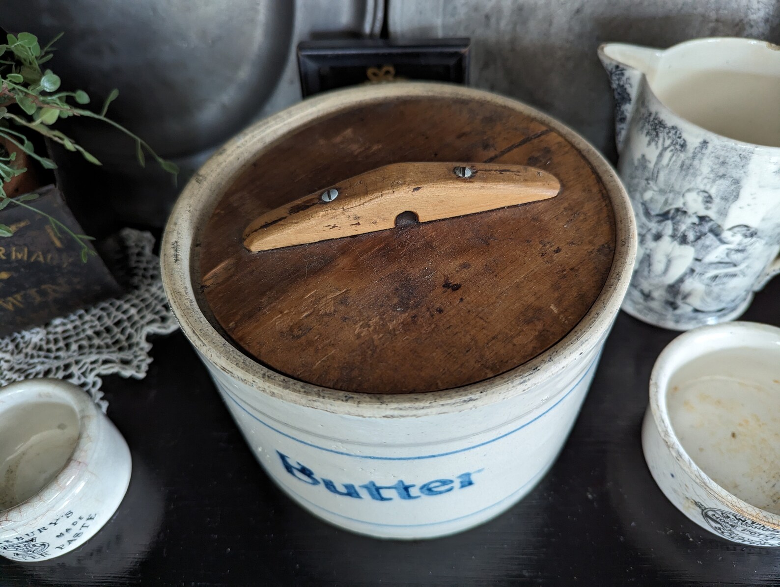 Antique Stoneware Butter Crock - Etsy
