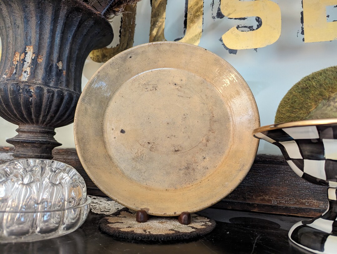 Antique Yellowware Pie Plate - Etsy