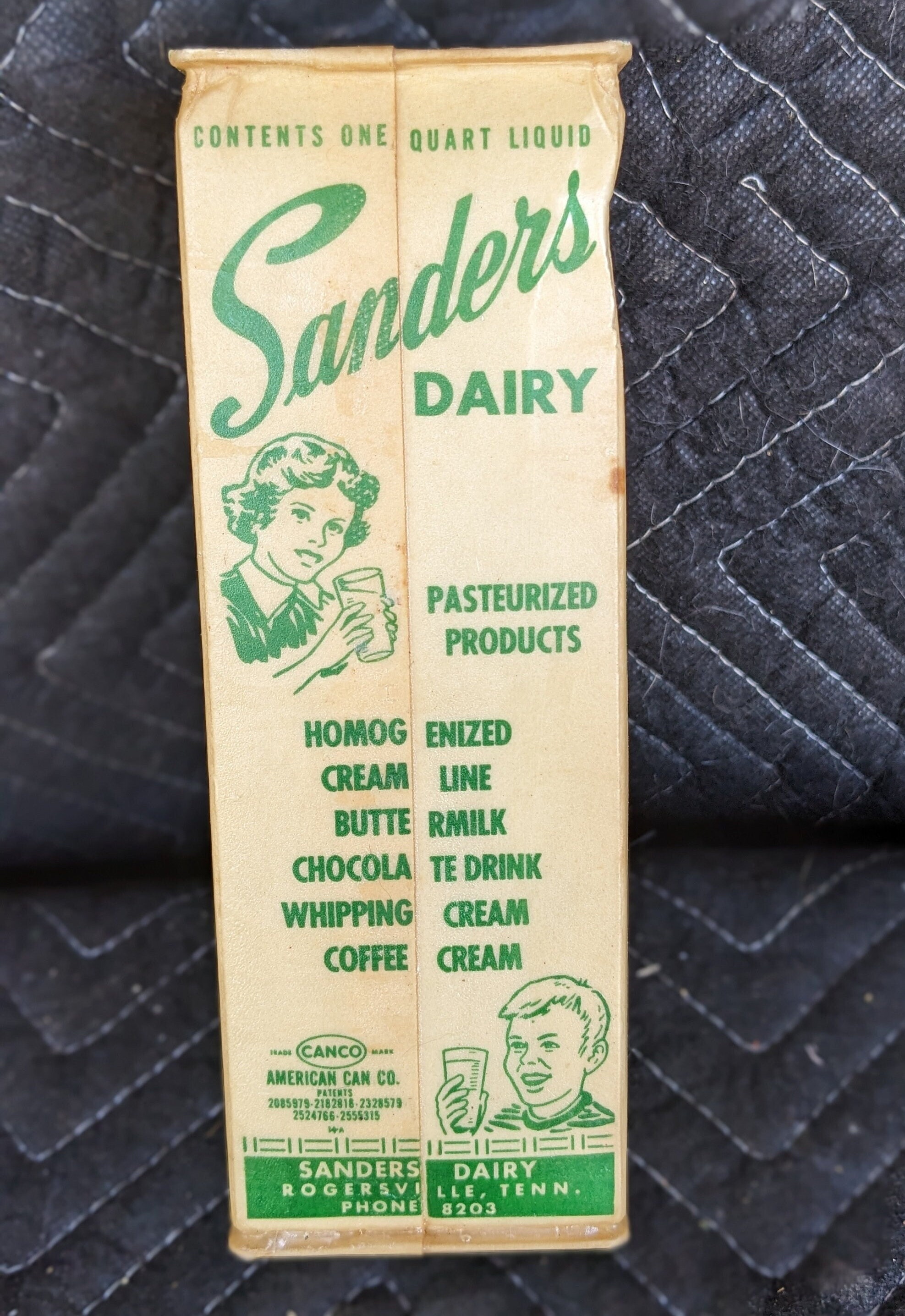 Vintage 1 Quart Sanders Dairy Buttermilk Waxed Carton - Etsy
