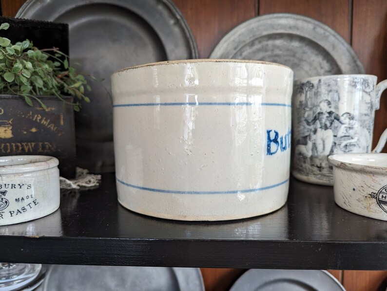 Antique Stoneware Butter Crock - Etsy