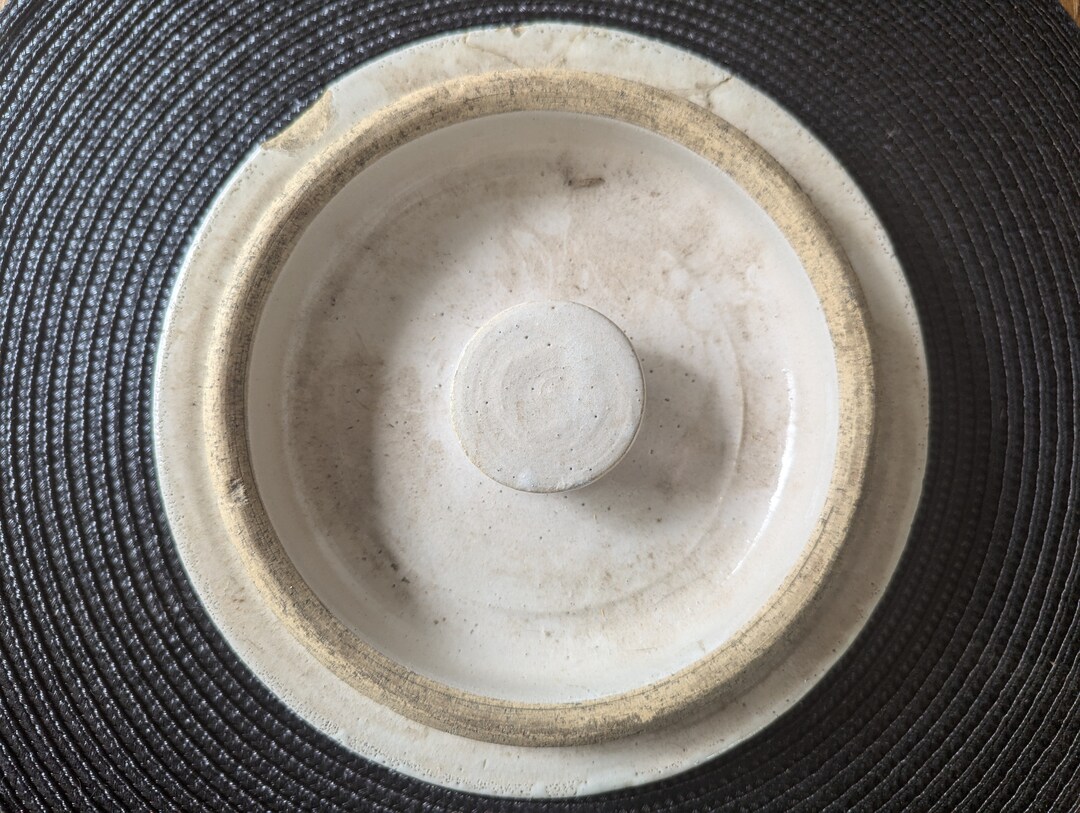 Vintage Stoneware Crock Lid With Antique Glaze - Etsy