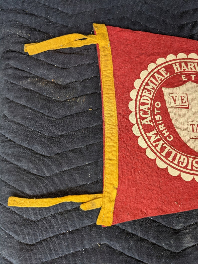 Vintage Harvard University Felt Flag - Etsy