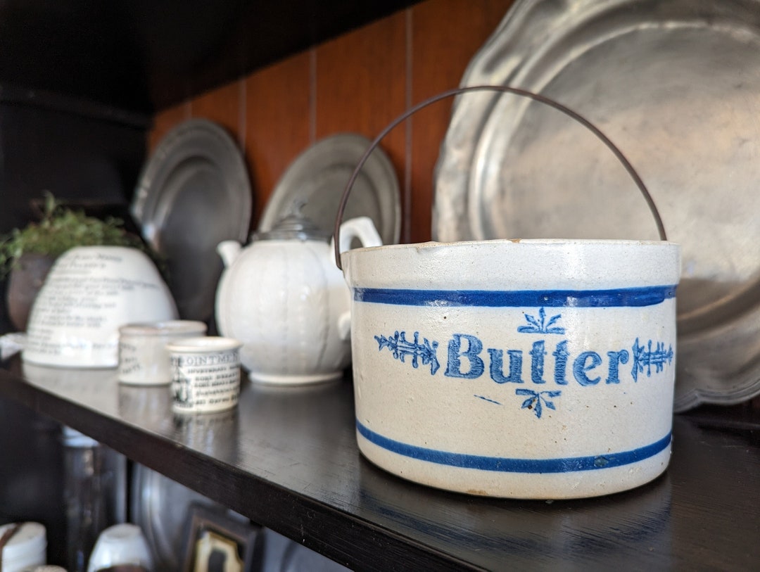 Antique Stoneware Butter Crock - Etsy