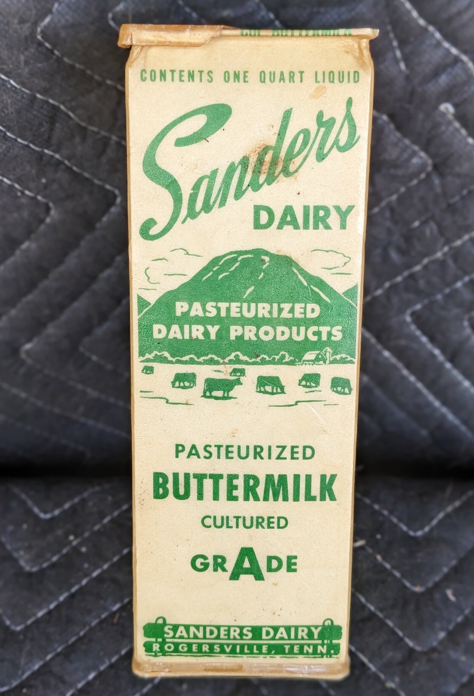 Vintage 1 Quart Sanders Dairy Buttermilk Waxed Carton - Etsy