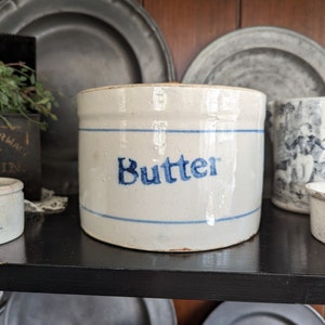 Antique Stoneware Butter Crock - Etsy