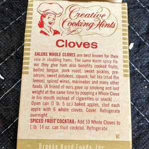 Vintage Whole Cloves Spice Box - Etsy