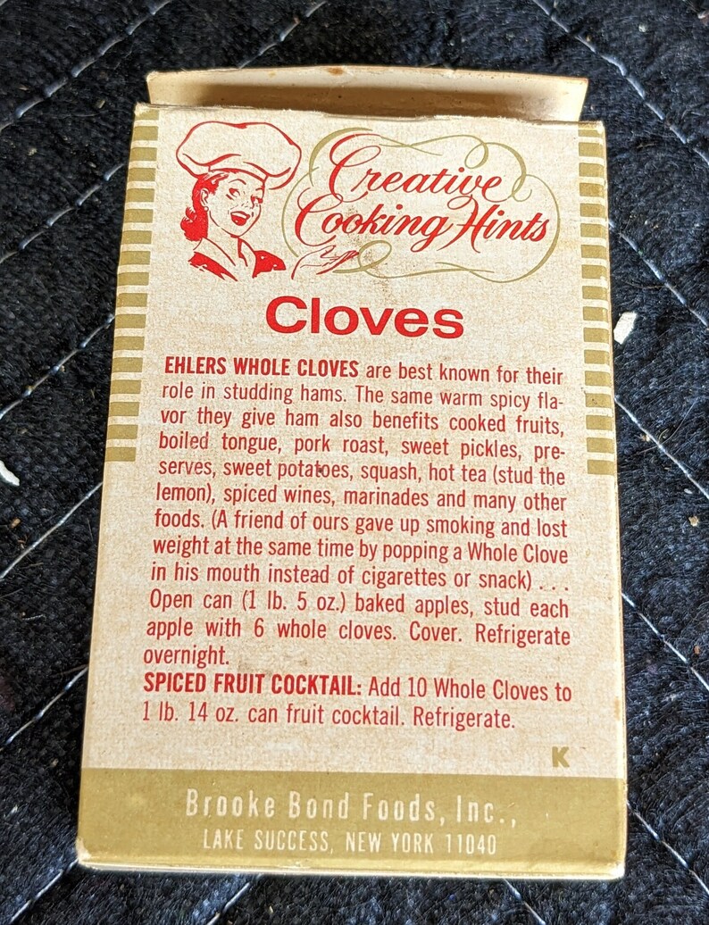 Vintage Whole Cloves Spice Box - Etsy