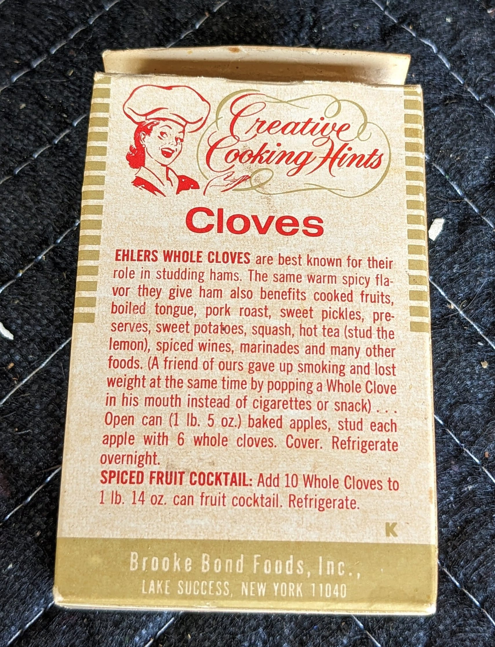 Vintage Whole Cloves Spice Box - Etsy