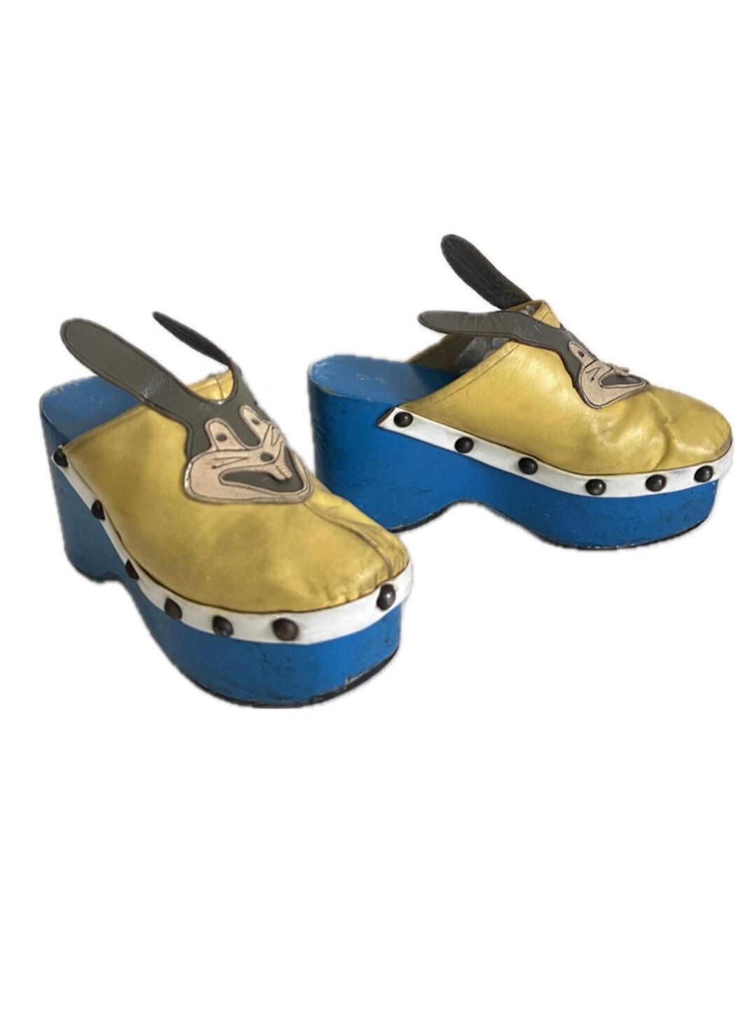 Iconic 70s Bugs Bunny Glam Rock Disco Platform Clogs - Etsy