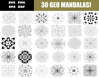 Vector Mandala SVG DXF Vector Half Mandalas PNG (Download Now) - Etsy