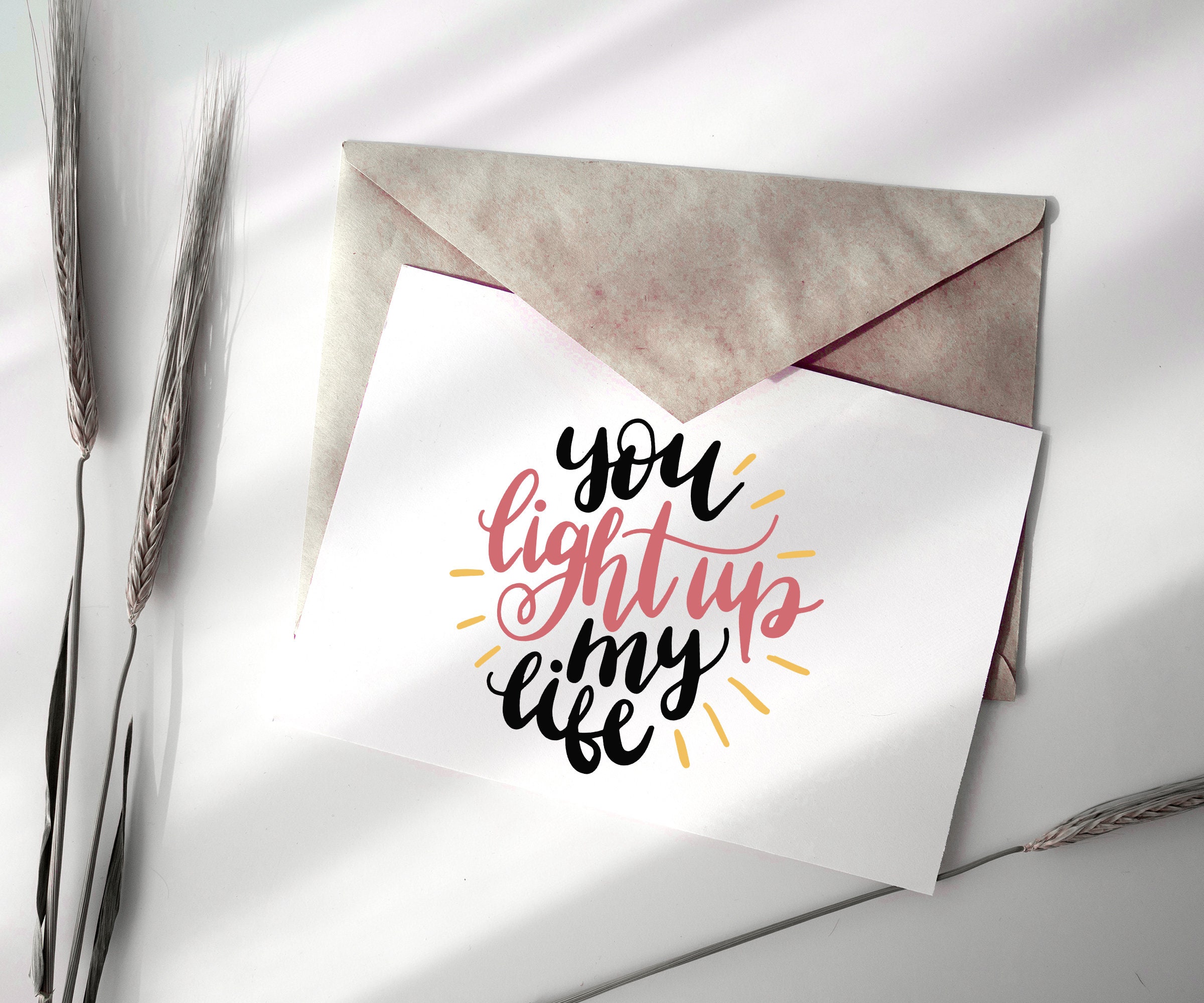 You Light up My Life SVG Positive Quote for T-shirt Digital | Etsy