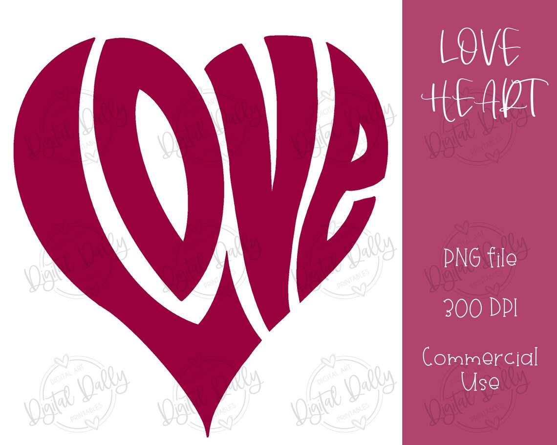 Valentine Love PNG Designs for Sublimation, Love Letters, Love Heart ...