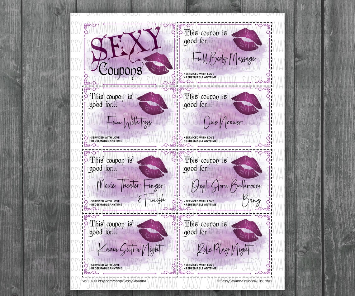 SEXY Coupon Book Naughty Coupons Sex Coupons Adult Games | Etsy