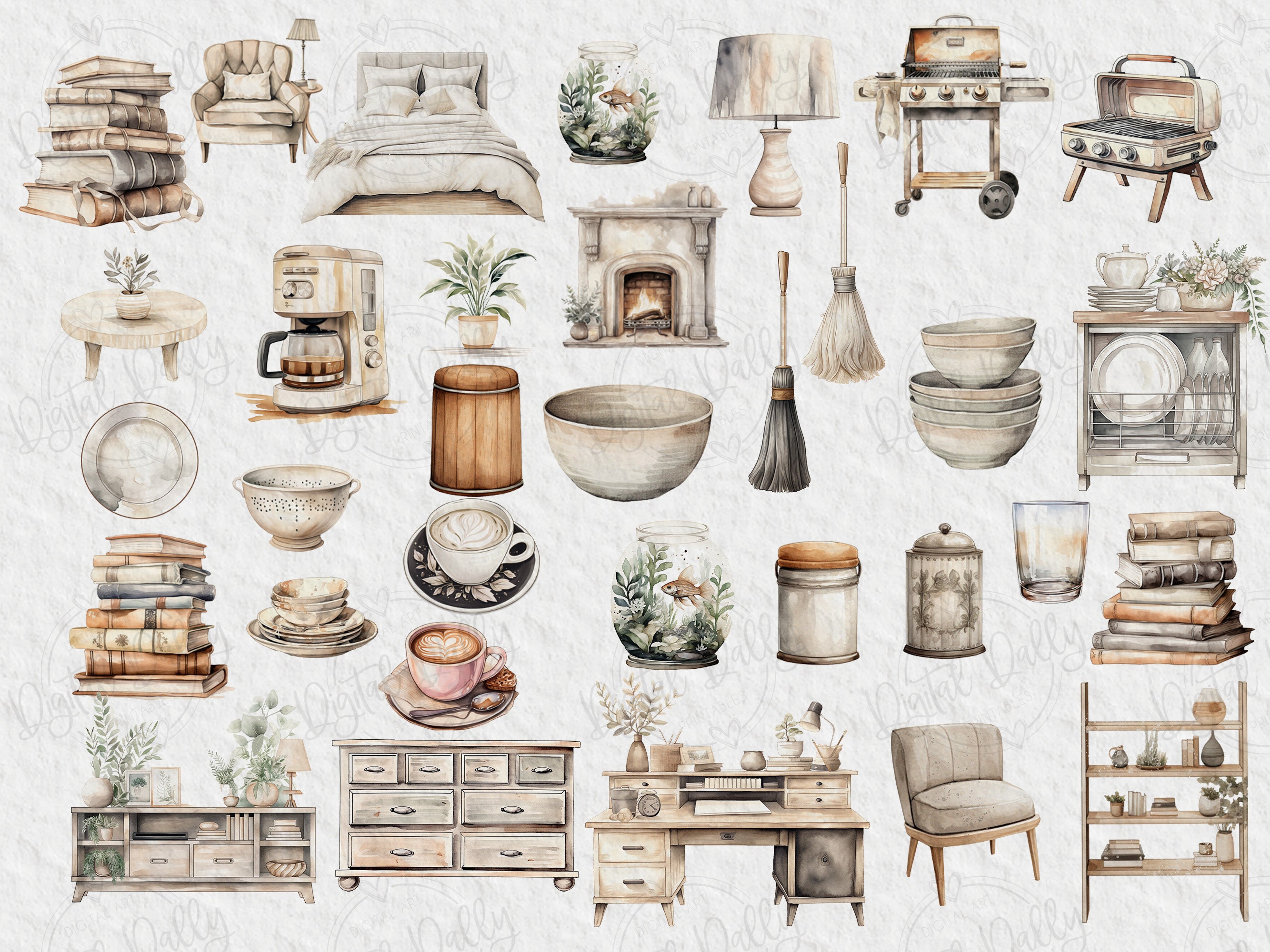 Household Items Clipart, Lifestyle PNG, Daily Chores, Housekeeping ...