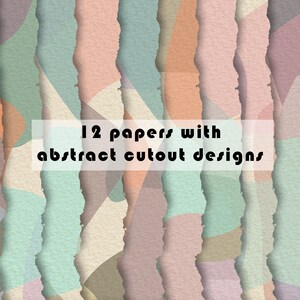 Paper Texture, Abstract Cutout Shapes, Digital Paper, for Invitations ...