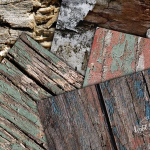 Rustic Wood Background Digital Papers, Old Wooden Backgrounds, Rustic ...