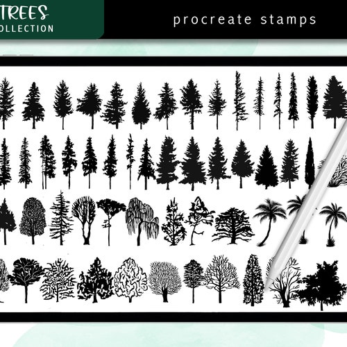 Procreate Tree Brushes Trees Stamp Set Brush Pack Tree - Etsy