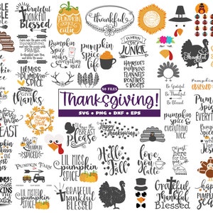 Thanksgiving SVG Bundle Thanksgiving Clipart Turkey Day - Etsy