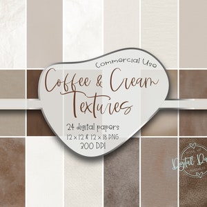 Coffee Paper Textures, Vintage Paper, Watercolor Paper, Wedding ...
