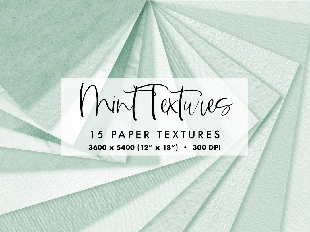 Mint Green Paper Textures, Light Vintage Scrapbook Paper (digital ...