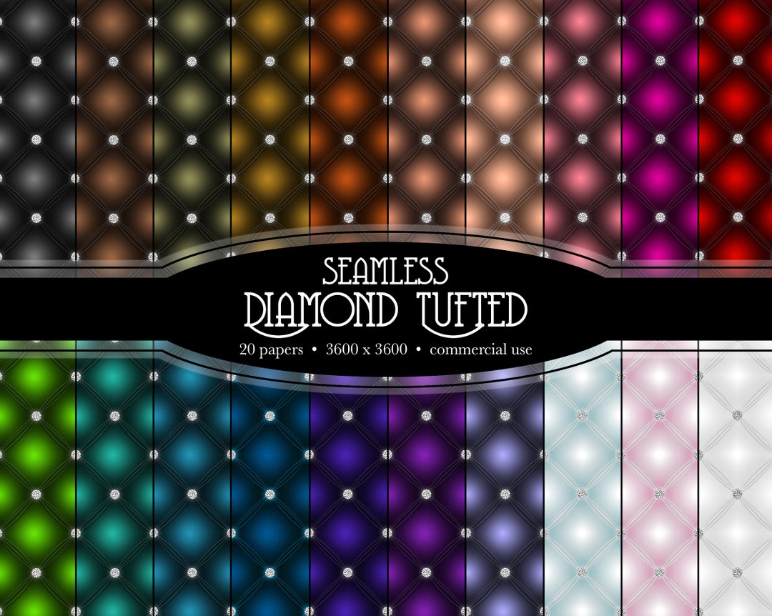 Diamond Tufted Digital Paper - Seamless Quilted Background, Upholstery ...