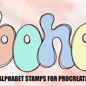 Procreate Stamps, 28 Alphabets Brush Stamp Procreate, Procreate Brushes ...