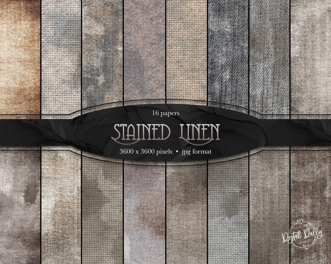 Stained Linen Digital Paper, Distressed Textures Printable Scrapbook ...