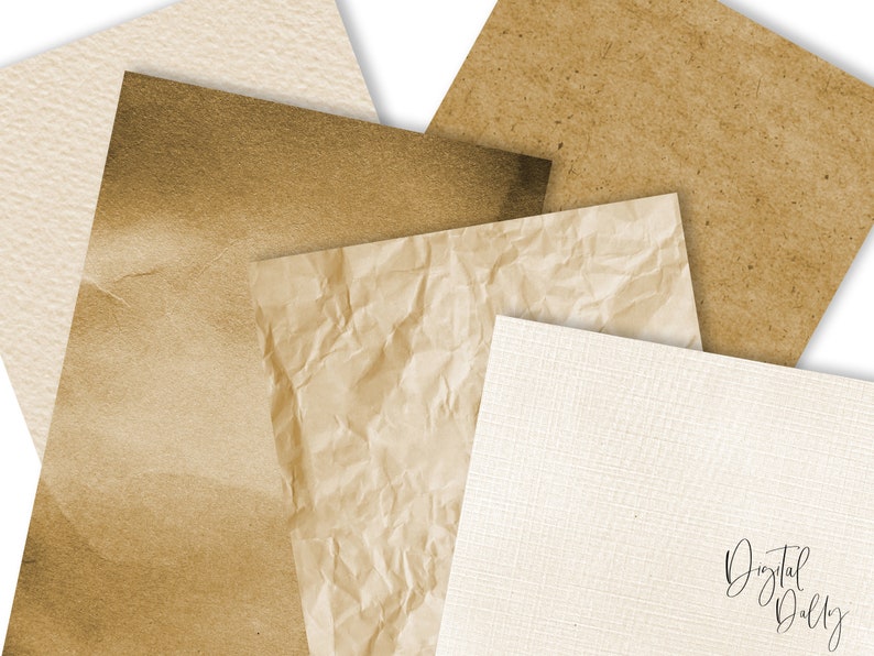 Tan Paper Textures Digital Papers Vintage Beige Sand Color | Etsy