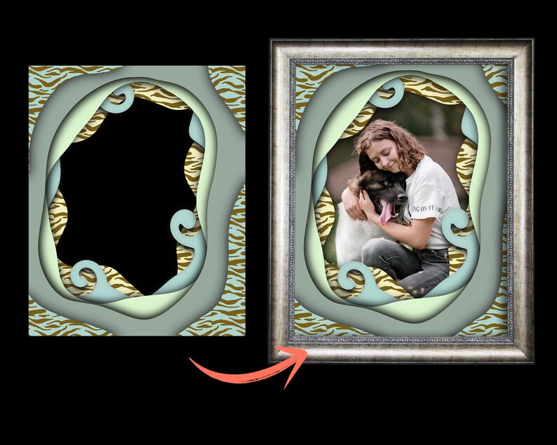 3D Paper Art Frames - 12 PNG Frame Borders - Scrapbooking, Junk ...