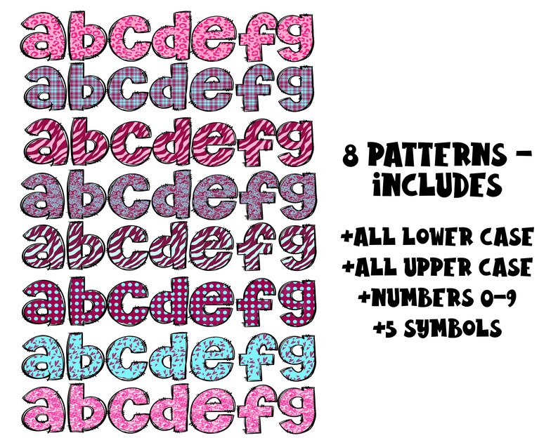 Valentines Doodle Letters - Alphabet Bundle, Scribble Letters, Make ...