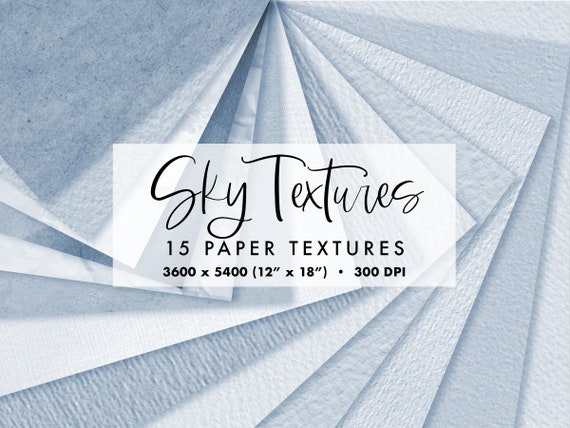 Sky Blue Paper Textures Digital Paper Vintage Light Baby | Etsy