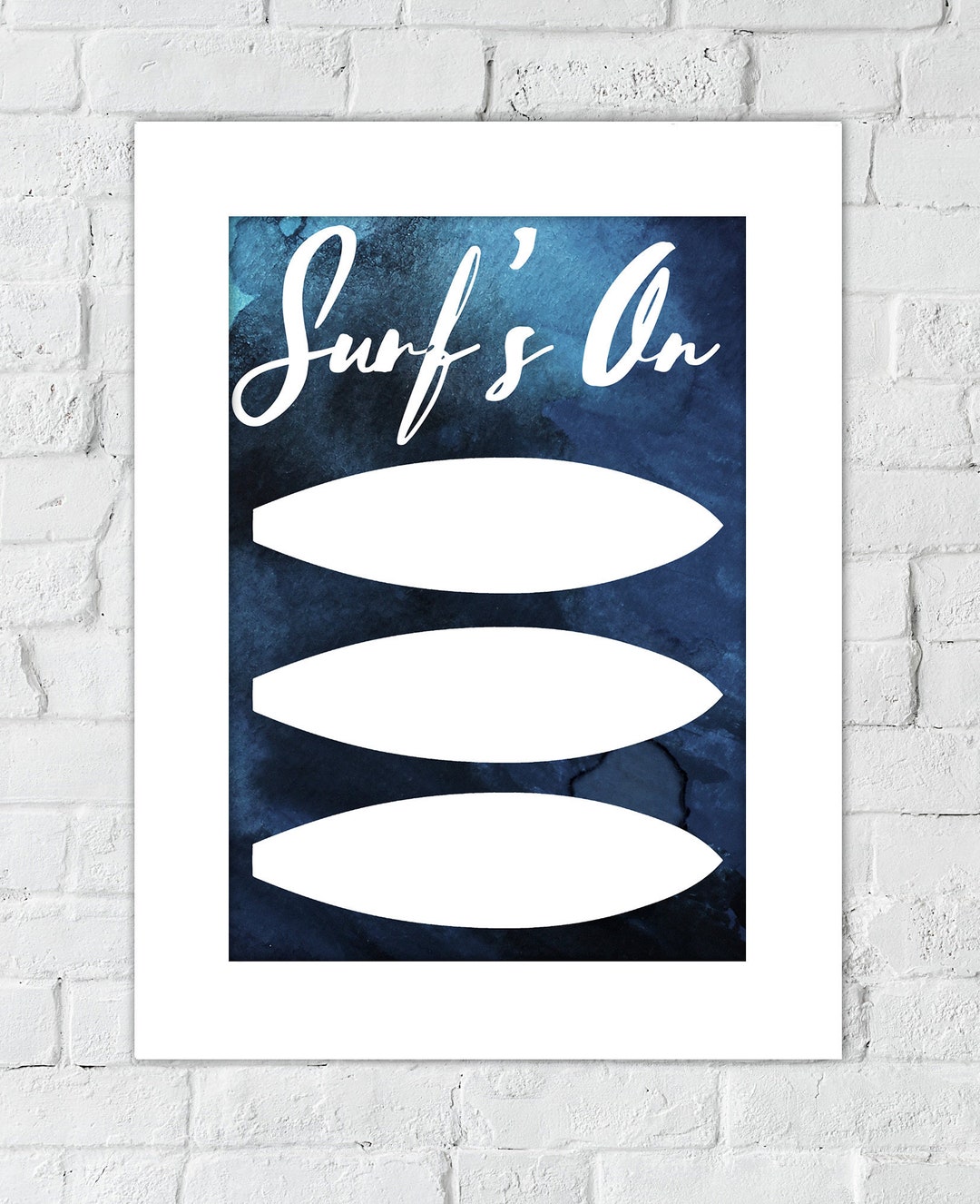 Surf's on Digital Print, Ocean Printable, Ocean, Nautical, Downloadable ...