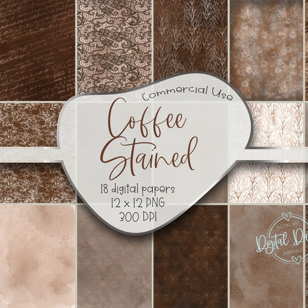 Coffee Stained Paper - Etsy