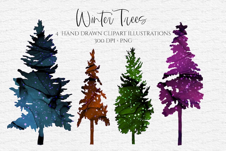 Pine Tree PNG, Winter Trees, Christmas Clipart, Commercial Use ...
