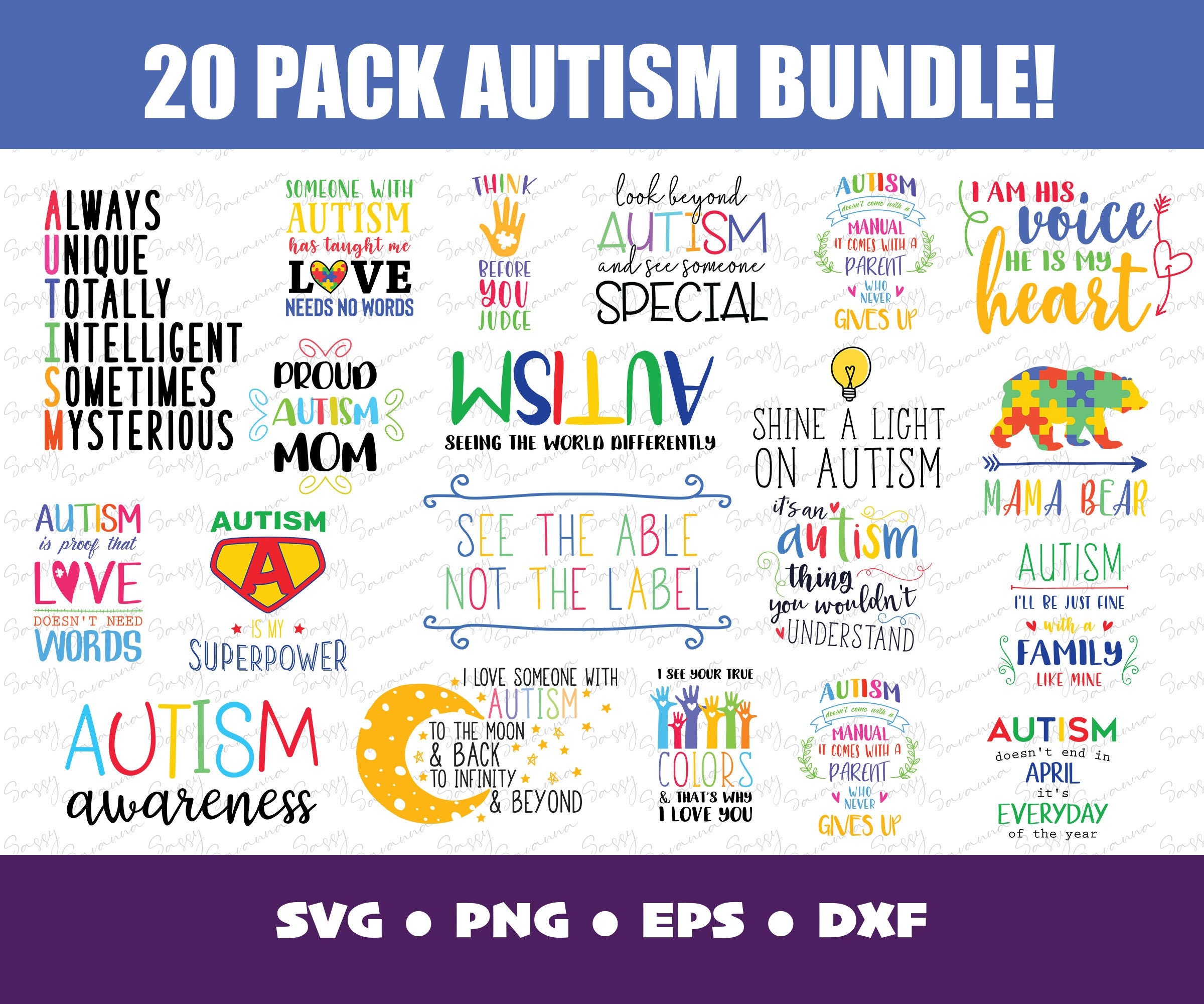 Autism SVG Bundle | Autism Svg | Autism Awareness PNG | Autism Love Svg ...