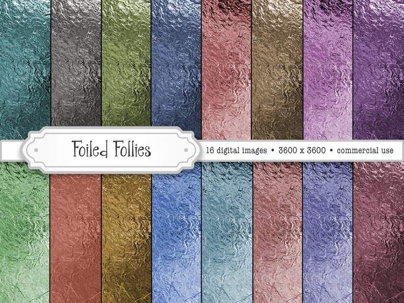 Metallic Foil Textures foil digital paper colored foil | Etsy